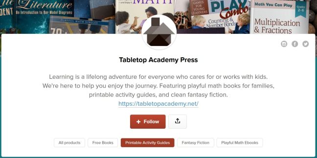 Printable Activity Guides – Tabletop Academy Press